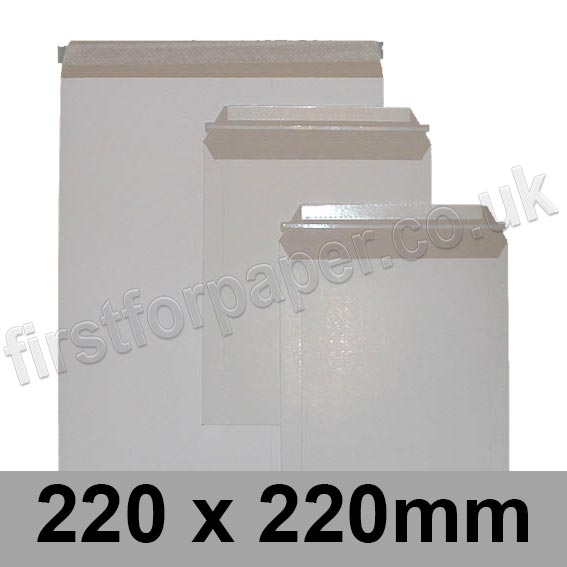 All Board Envelopes, 220 x 220mm - Box of 200 - First for Paper