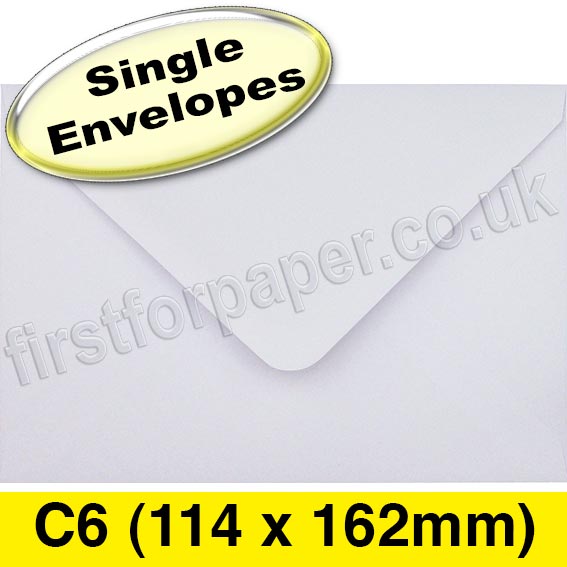 Apollo Greetings Card Envelope, C6 (114 x 162mm), White - First for Paper