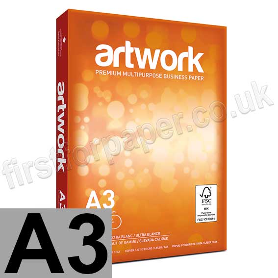Artwork, Premium Multipurpose Business Paper, A3, 75gsm, White - 500 ...