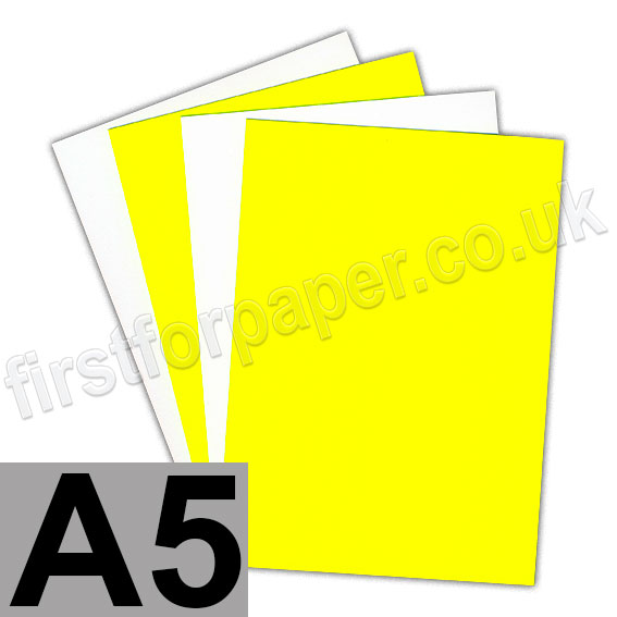 Centura Neon, Dayglo Fluorescent Paper, 95gsm, A5, Yellow - First for Paper