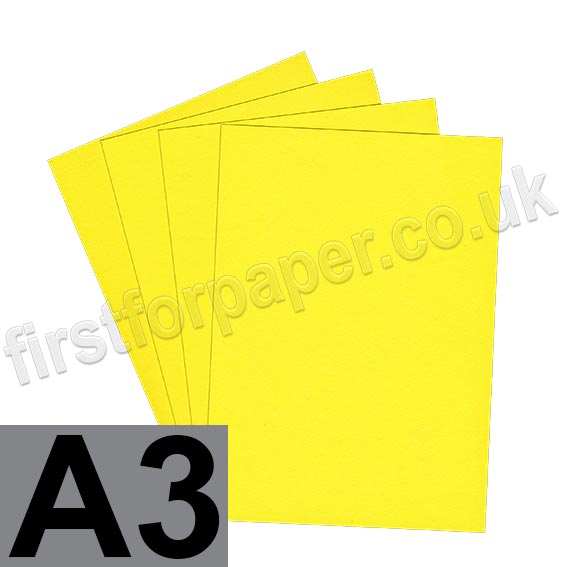 Colorplan, 350gsm, A3, Factory Yellow - 50 sheets - First for Paper