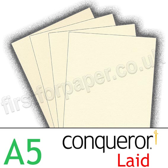 Conqueror Textured Laid, 120gsm, A5, Cream - First for Paper