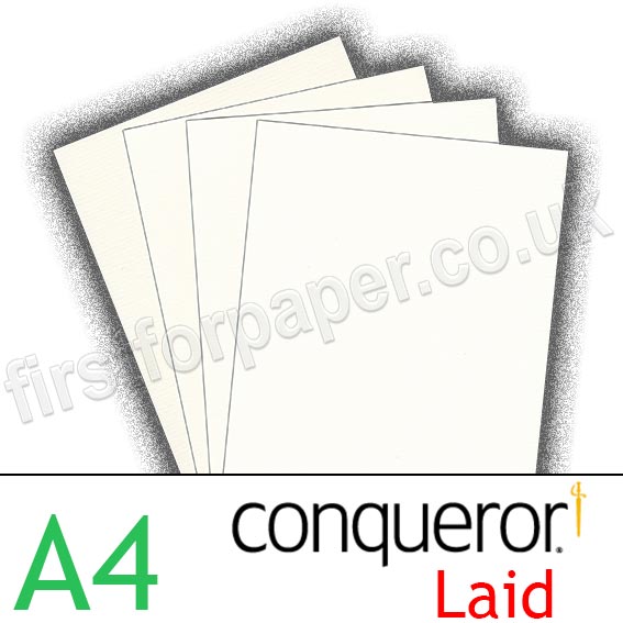 Conqueror Textured Laid, 120gsm, A4, High White - First for Paper