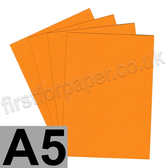 Colorset Recycled Paper, 120gsm, A5, Mango - First for Paper