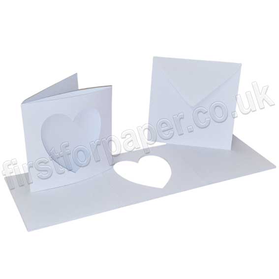 Dragonz, Heart Aperture, Plain White Two-Fold Cards, 144mm Square With ...