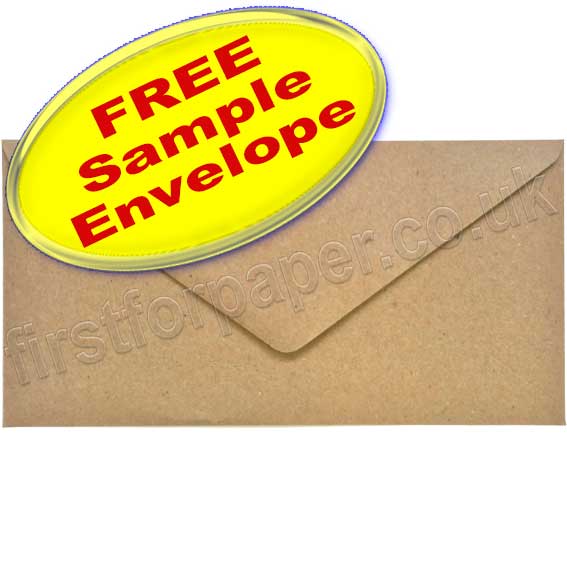 •Sample Abbey, Fleck Kraft Recycled Envelope, DL (110 x 220mm) - First ...