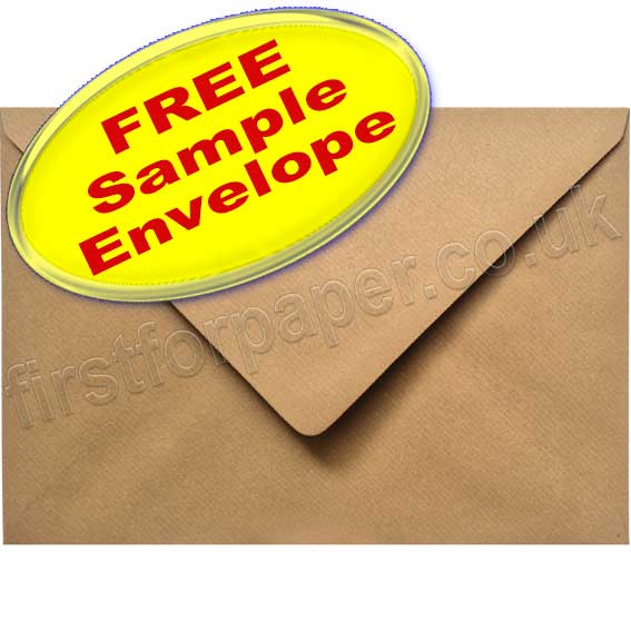 •Sample Neptune Ribbed Kraft, Envelope, C5 (162 x 229mm) - First for Paper