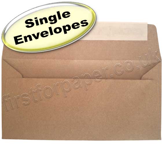 Priory, Fleck Kraft Recycled Envelope, DL (110 x 220mm), Peel & Seal ...