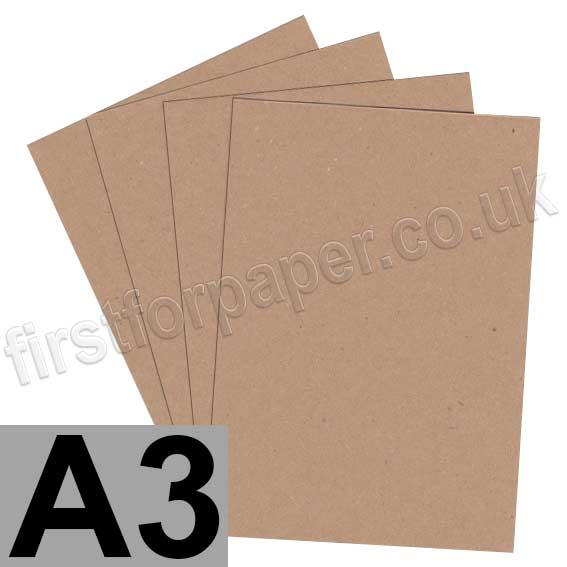 Hawksworth Recycled, Fleck Eco Kraft, 280gsm, A3 - First for Paper