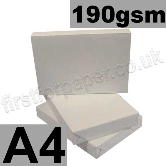 OfficeCom 190gsm White Card, A4 - 250 Sheets - First for Paper