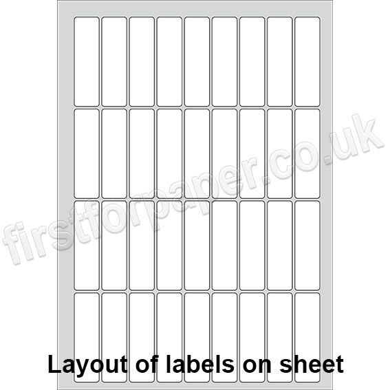 PCL Labels, Permanent Adhesive, White, 19 x 68mm - 200 sheets per box ...