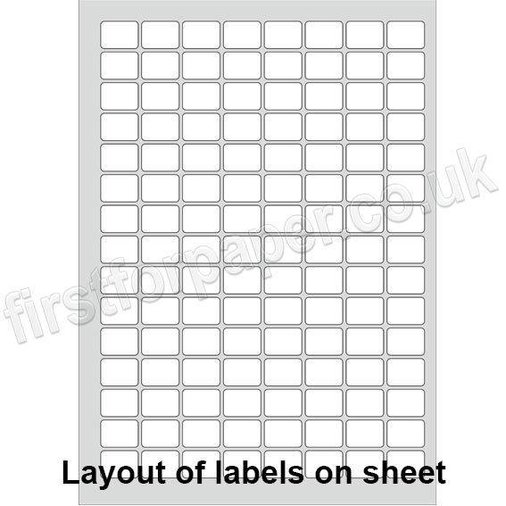 PCL Labels, Permanent Adhesive, White, 22 x 16mm - 200 sheets per box ...