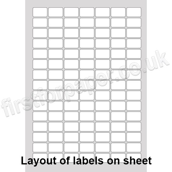 PCL Labels, Permanent Adhesive, White, 25 x 16mm - 200 sheets per box ...