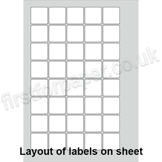 PCL Labels, Permanent Adhesive, White, 31 x 31mm - 200 sheets per box ...