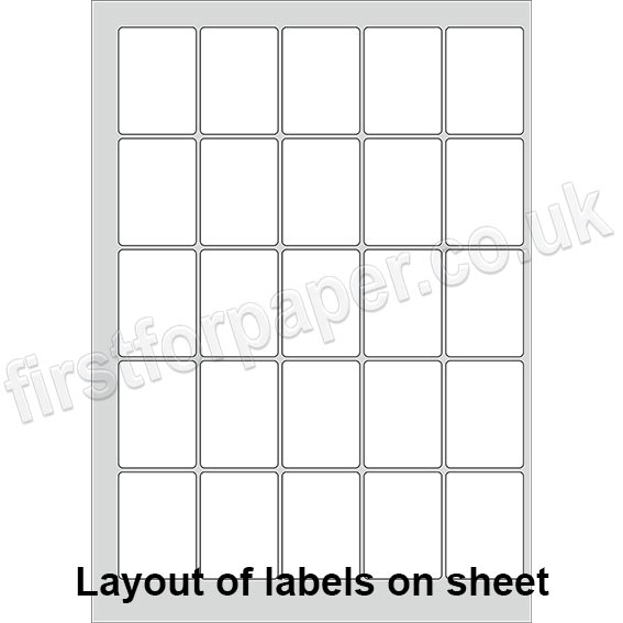 PCL Labels, Permanent Adhesive, White, 37 x 51mm - 200 sheets per box ...