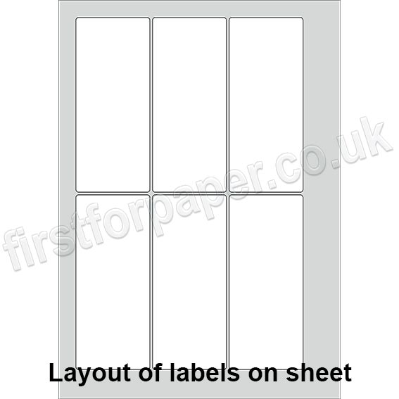 PCL Labels, Permanent Adhesive, White, 55 x 130mm - 200 sheets per box ...