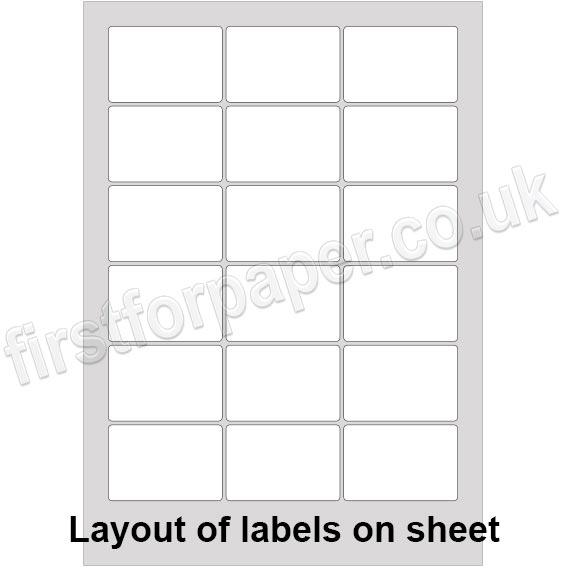PCL Labels, Permanent Adhesive, White, 60 x 40mm - 200 sheets per box ...
