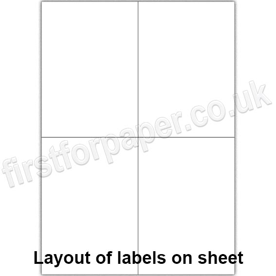 Premium White Digital Office Labels, 105 x 148mm, 100 sheets per box ...