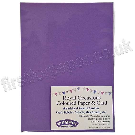 Pegasi, A4 Royal Occasion, Themed Coloured Paper & Card - 20 Pack ...
