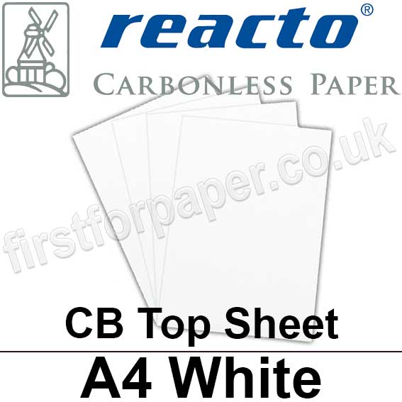 Reacto Carbonless NCR, CB75, Top Sheet, A4, 75gsm White - 500 Sheets ...