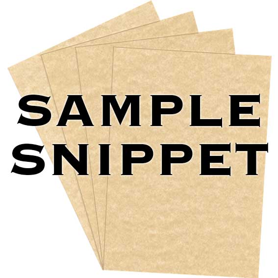 •Sample Snippet, Sierra Parchment, 175gsm, Antique - First for Paper