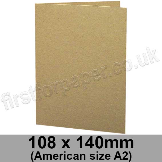 Cairn Eco Kraft, Pre-creased, Single Fold Cards, 280gsm, 108 x 140mm ...