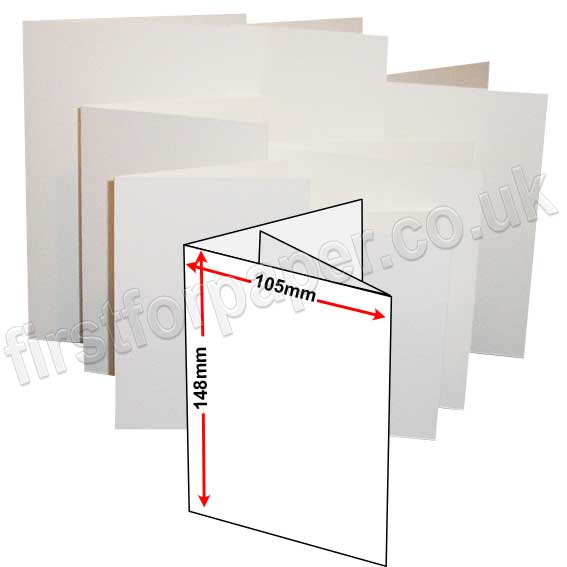 Zeta Linen Texture, Pre-creased, Two Fold Cards (3 panels), 350gsm, 105 ...