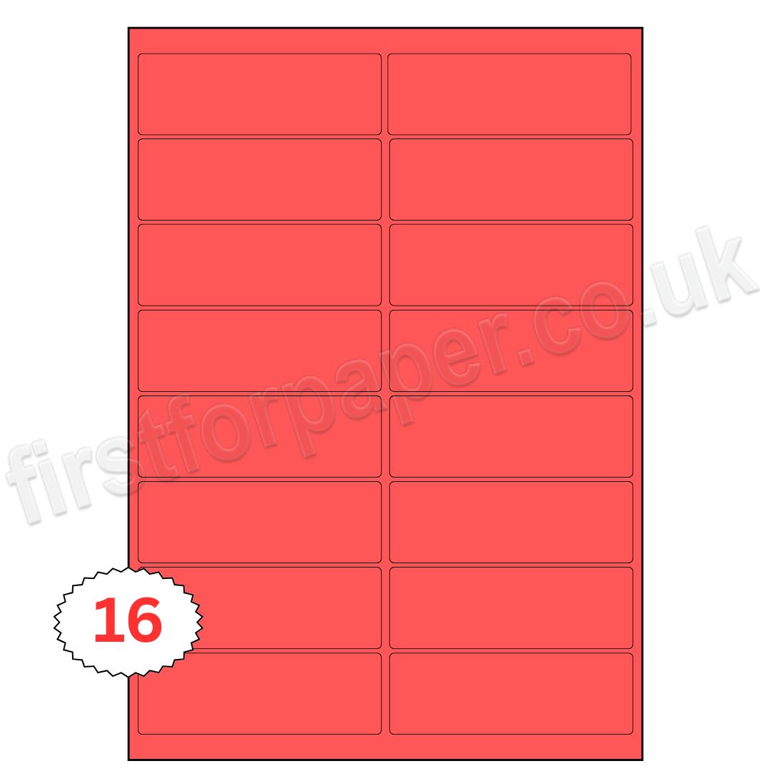 Euro, Standard Colours, Permanent Self-Adhesive Labels, 99 x 34mm - 100 ...