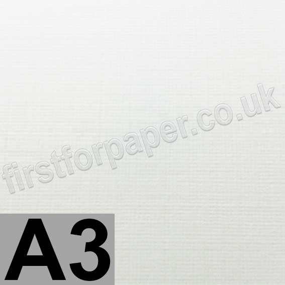 Zeta Linen Textured, 260gsm, A3, Brilliant White - First for Paper